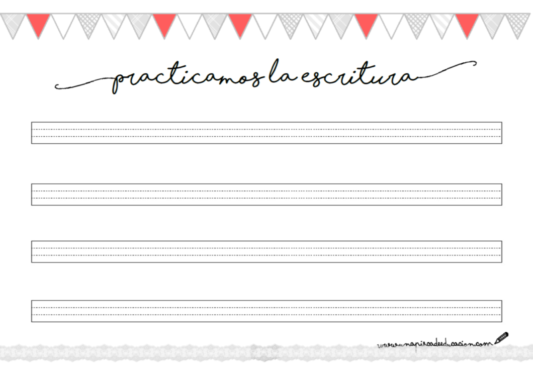 Practicamos la escritura. - Una Pizca de Educación | Familia · Maestros ...