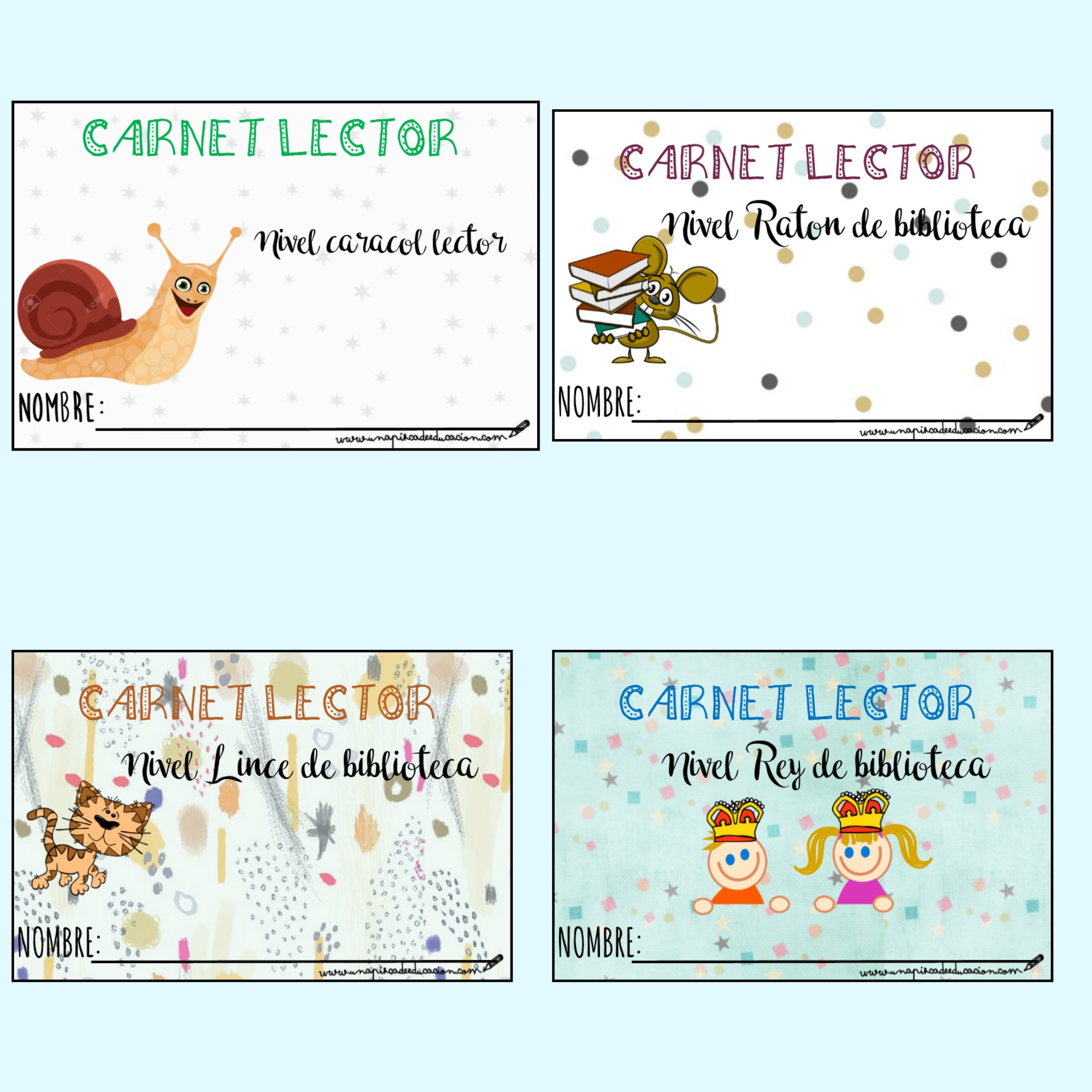 Carnets lectores - Una Pizca de Educación | Familia · Maestros · Niños