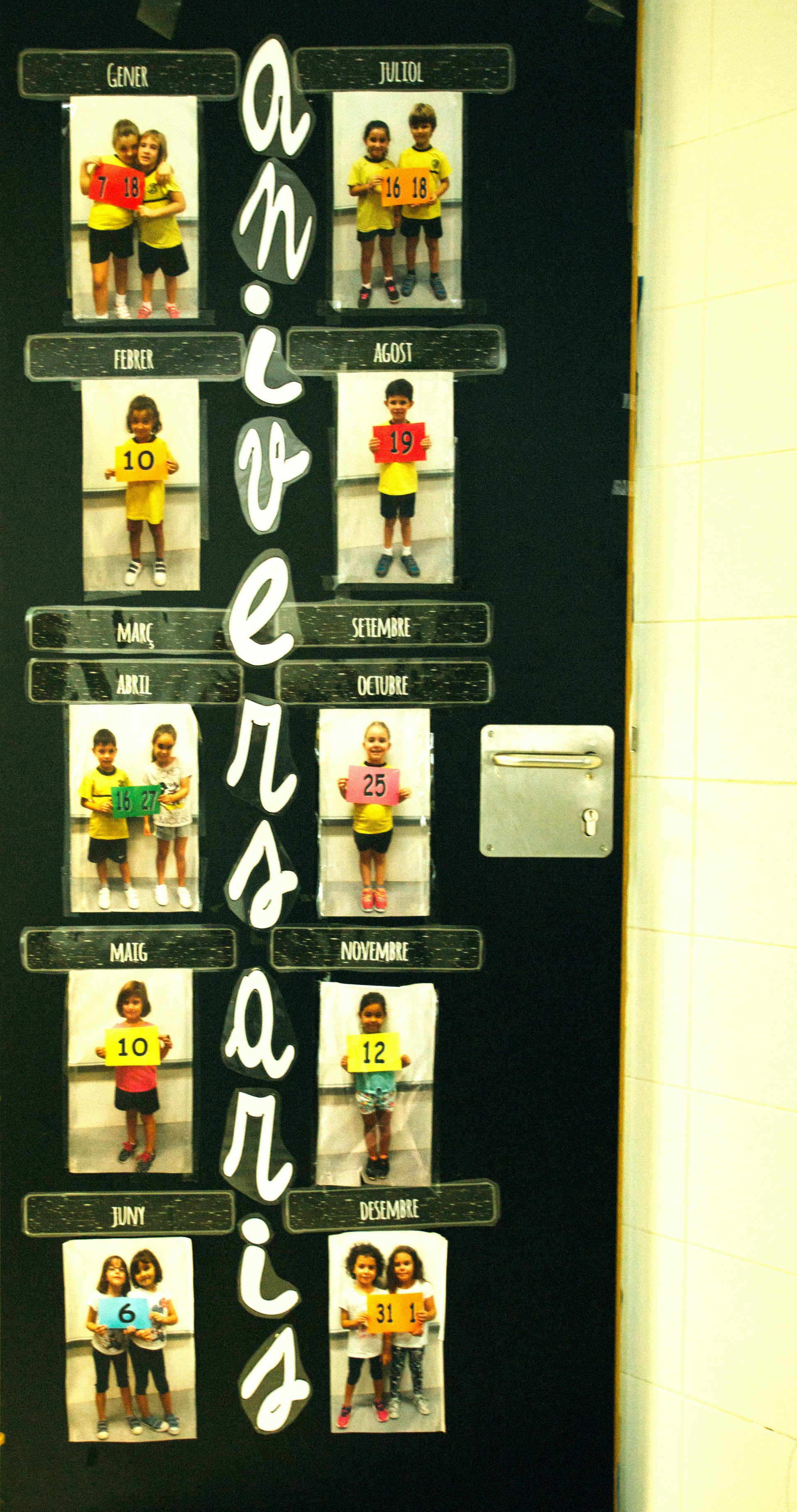 Cartel de los cumpleaños de clase - Una Pizca de Educación | Familia ...