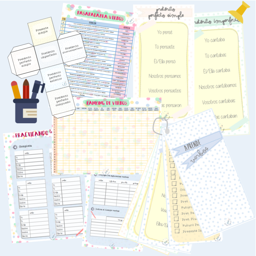 KIT PARA TRABAJAR LOS VERBOS - Una Pizca de Educación | Familia ...