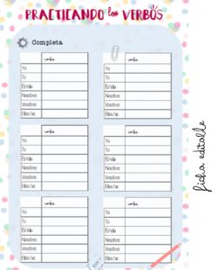 Juego de los VERBOS - Una Pizca de Educación | Familia · Maestros · Niños