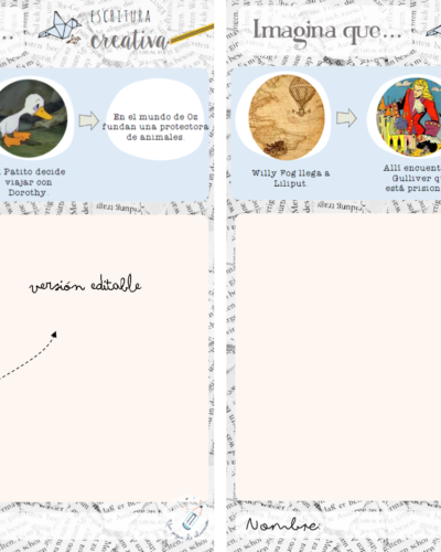 KIT escriura creativa con los clásicos. Versión completa (pauta ...