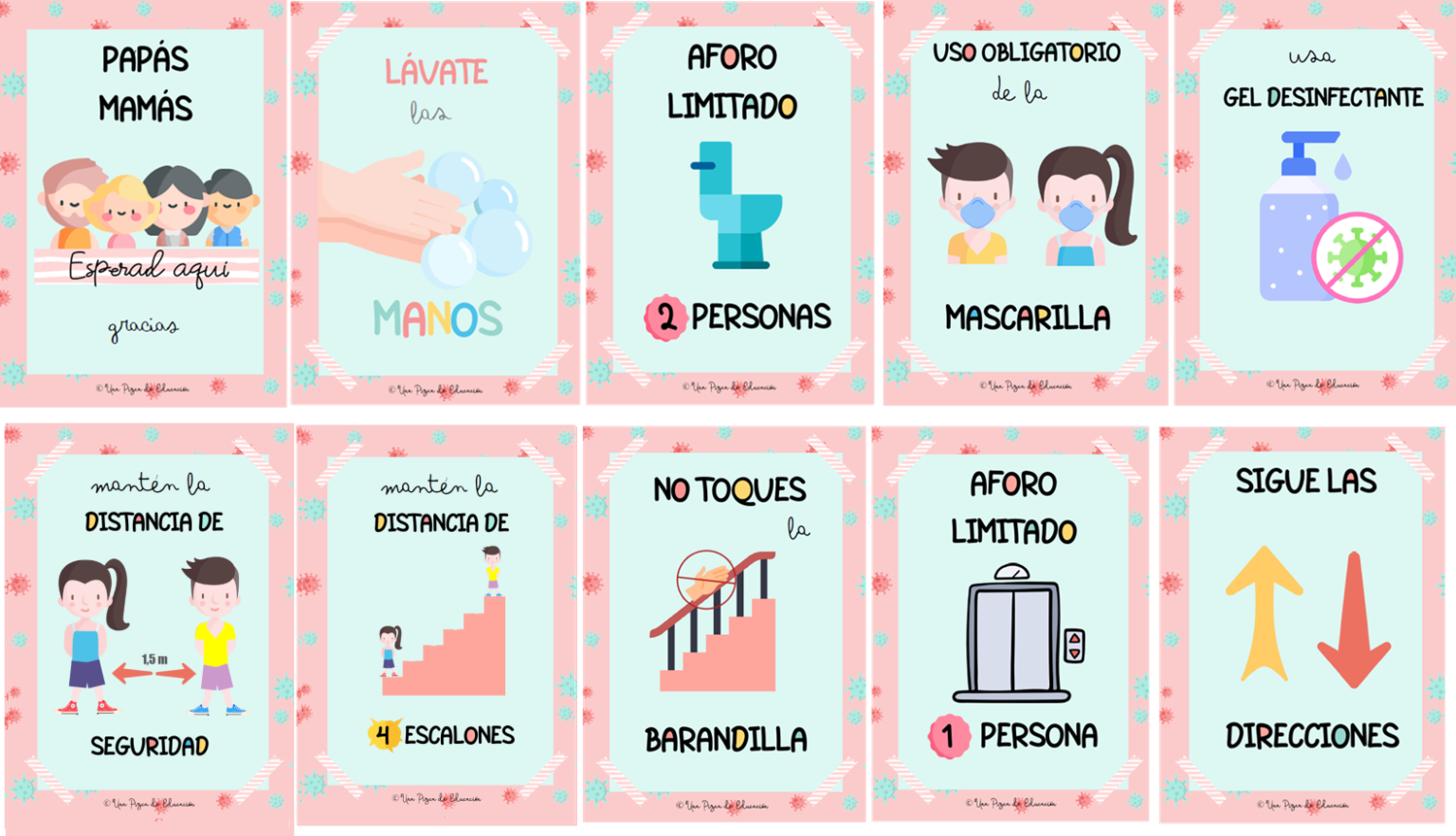 Carteles para el Covid - Una Pizca de Educación | Familia · Maestros ...