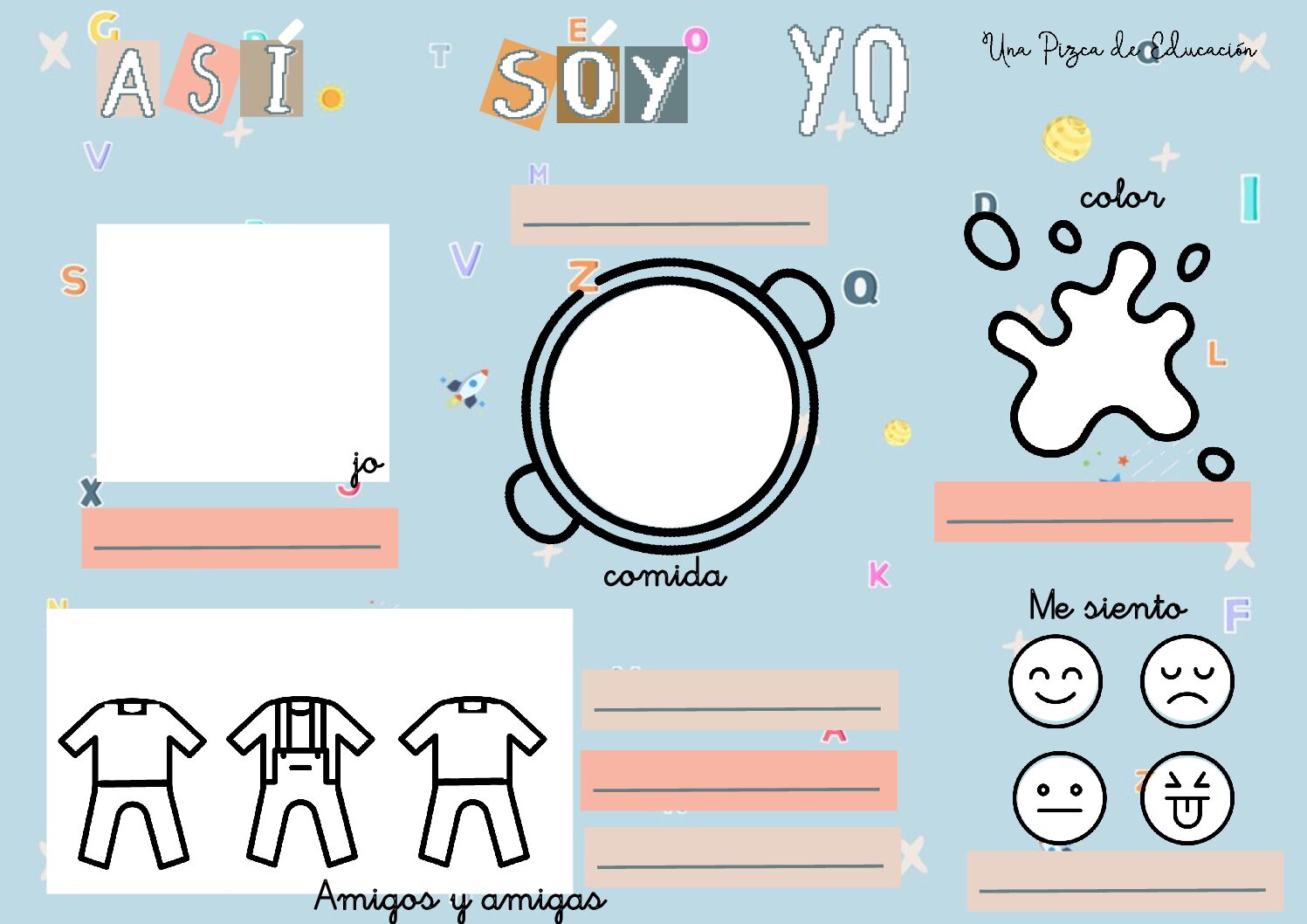 así soy yo - Una Pizca de Educación | Familia · Maestros · Niños