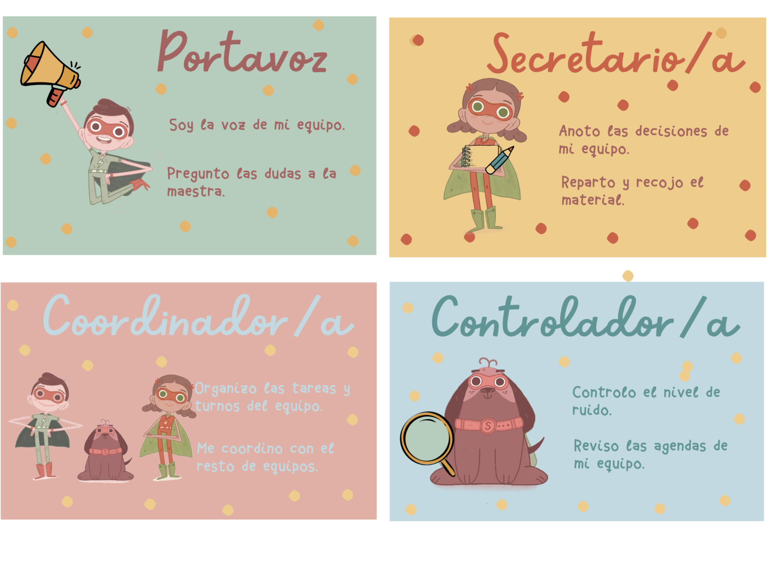 Roles cooperativos - Una Pizca de Educación | Familia · Maestros · Niños